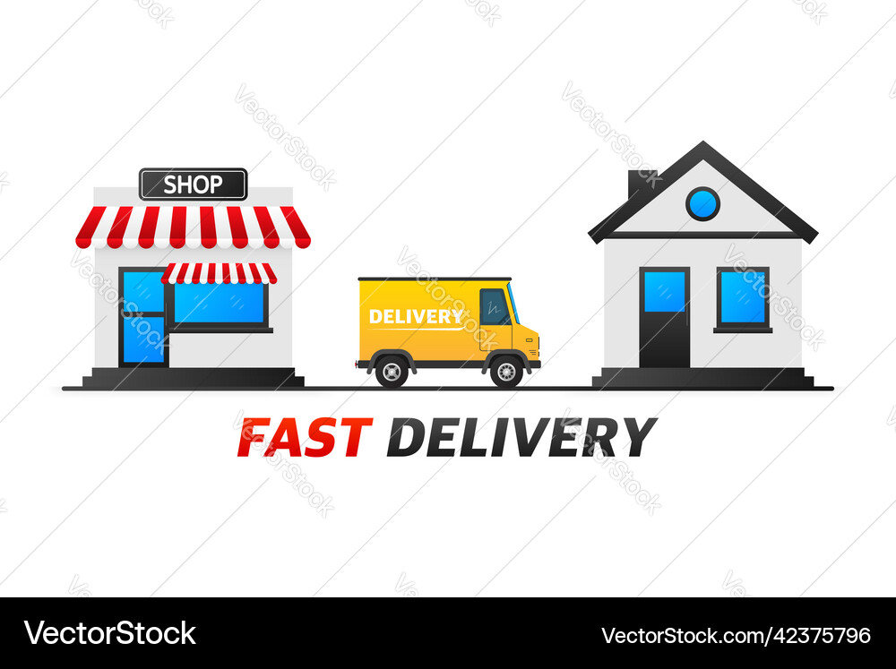 Fast delivery service badge time delivery Vector Image
