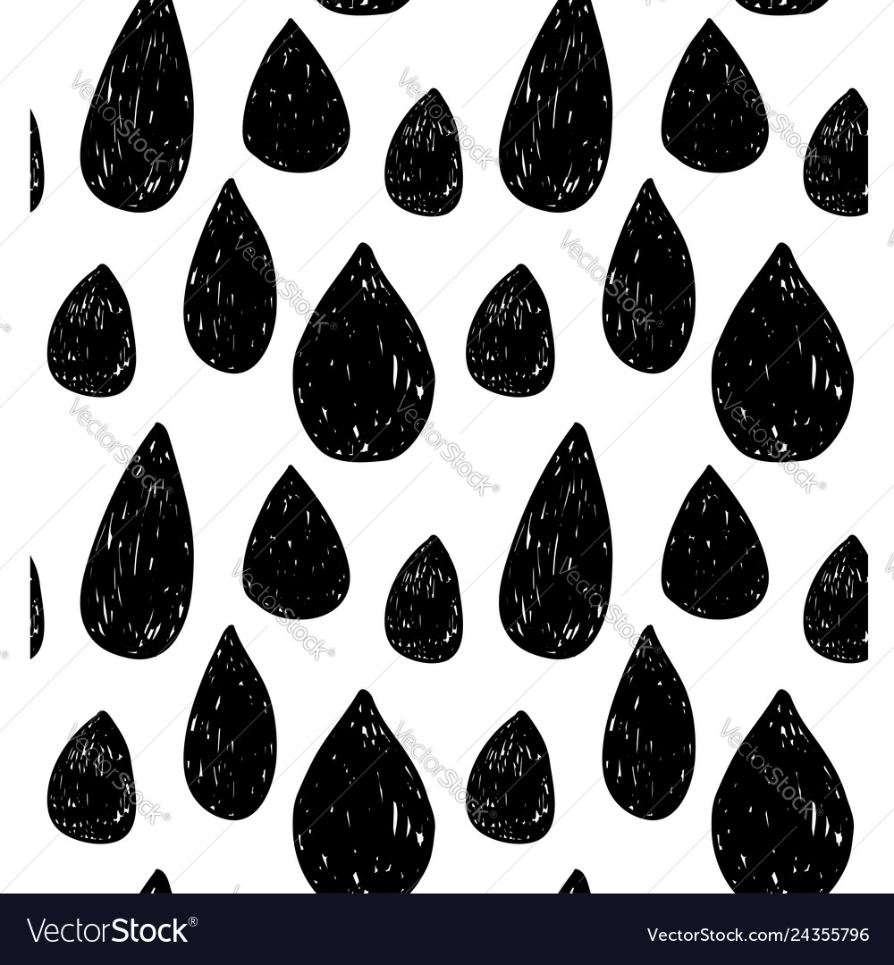 Geometric raindrop drip-drop seamless pattern Vector Image