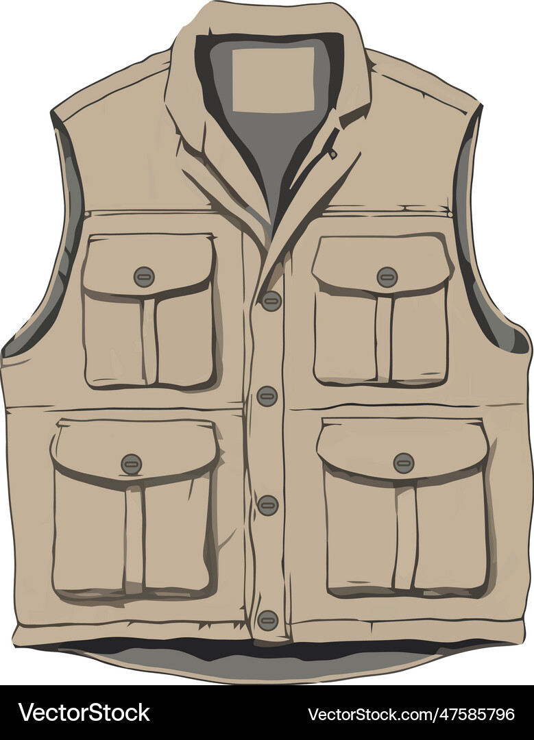 Hunting vest icon cartoon Royalty Free Vector Image