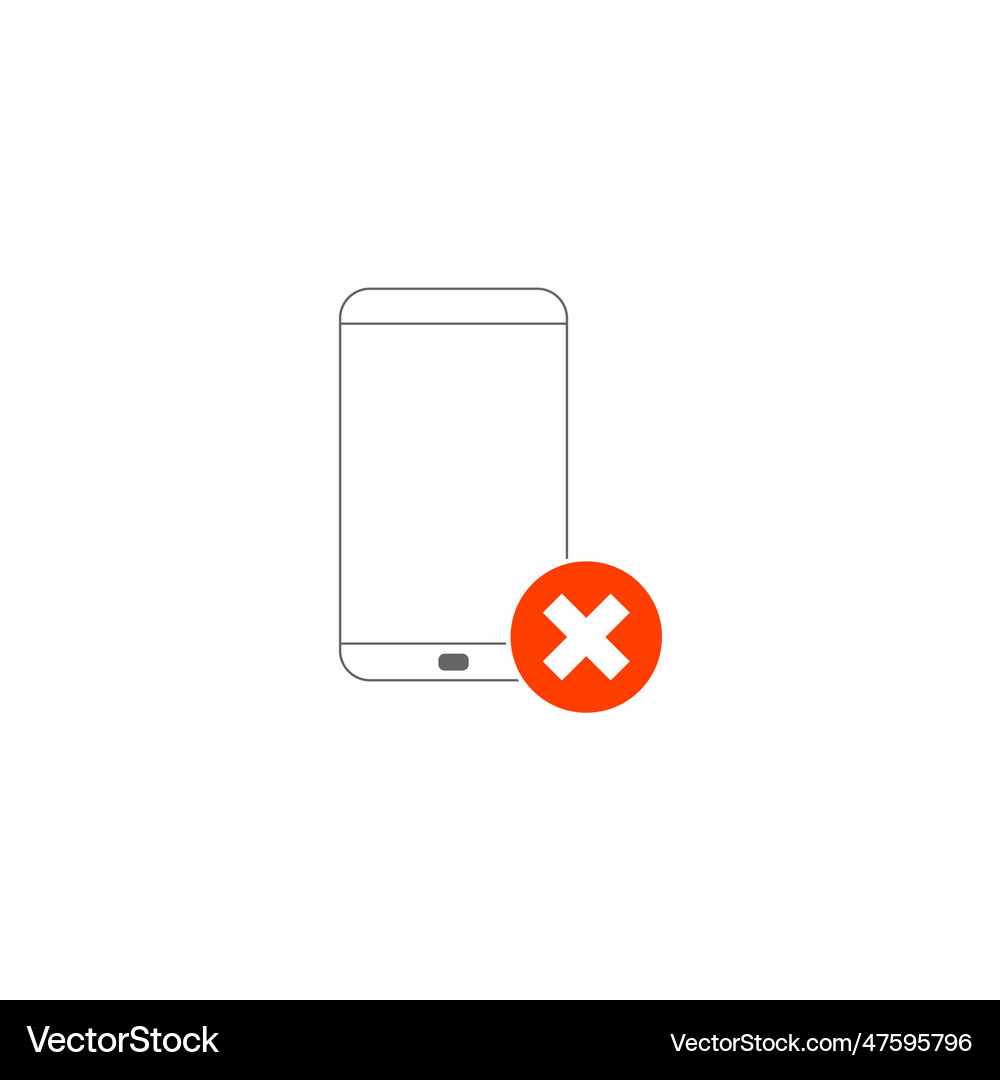 No cell phone sign icon talking and calling Vector Image