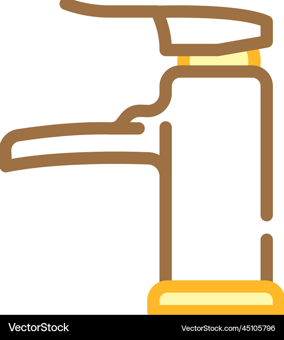 Open faucet water color icon Royalty Free Vector Image