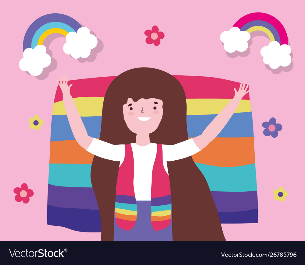 People community lgbtq flat design Royalty Free Vector Image