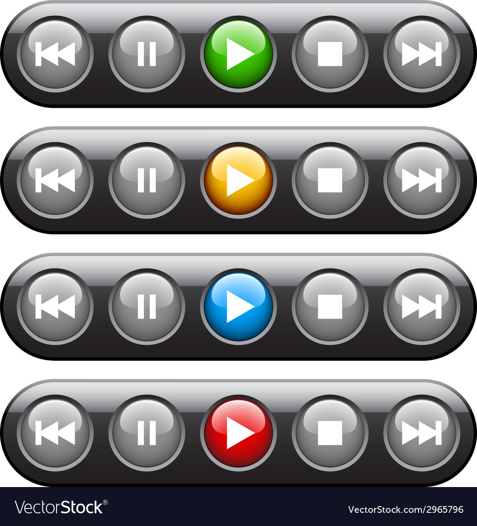 Player panel Royalty Free Vector Image - VectorStock