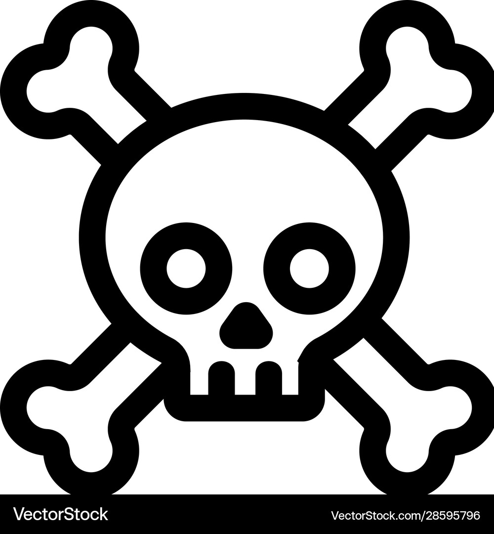 Poisonous substances icon isolated contour Vector Image