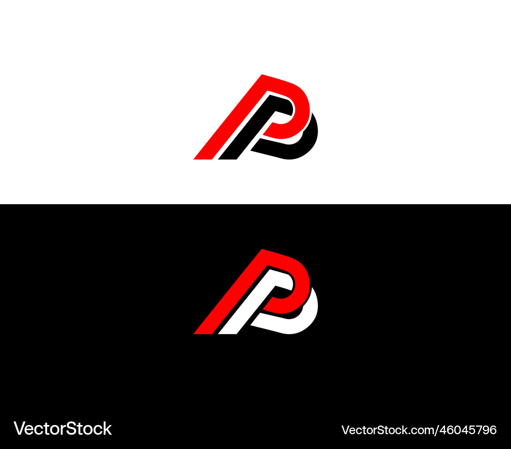 Pp letter initial logo and icon design Royalty Free Vector