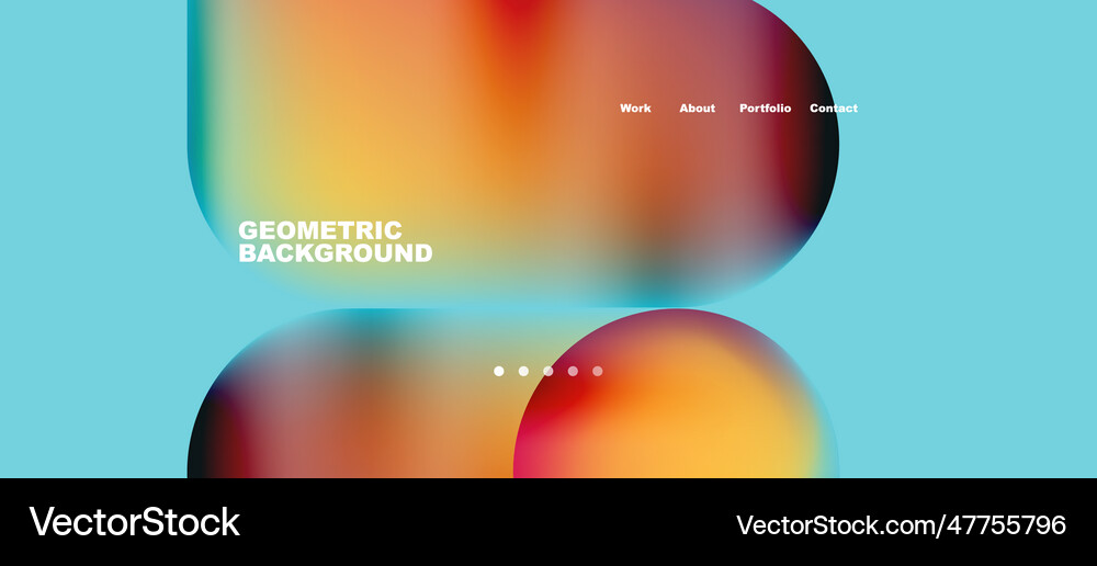 Round shapes and circles with liquid gradients Vector Image