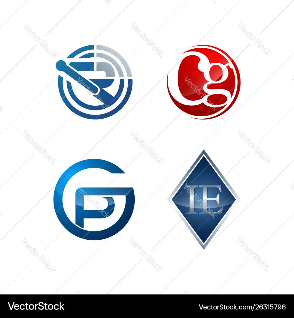Set symbol for business logo design template Vector Image