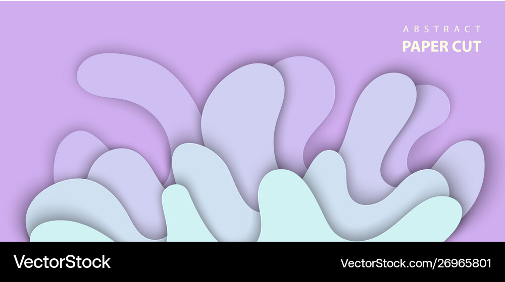 Background with splash water paper cut shapes Vector Image