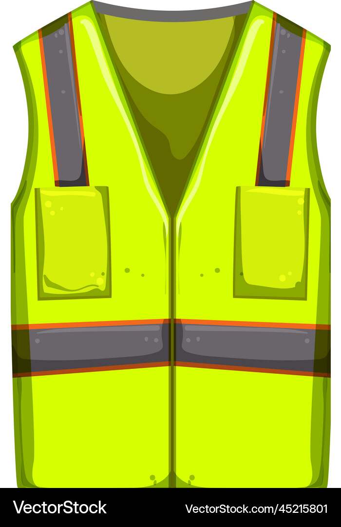 Clothing safe vest cartoon Royalty Free Vector Image