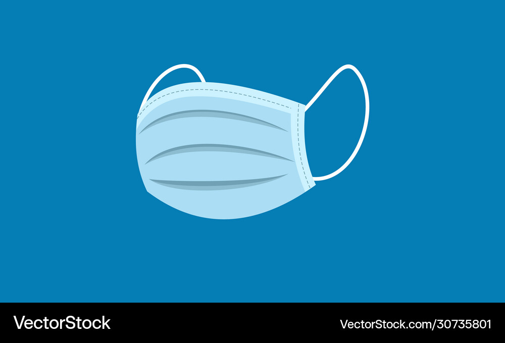 Flat design medical mask logo concept Royalty Free Vector