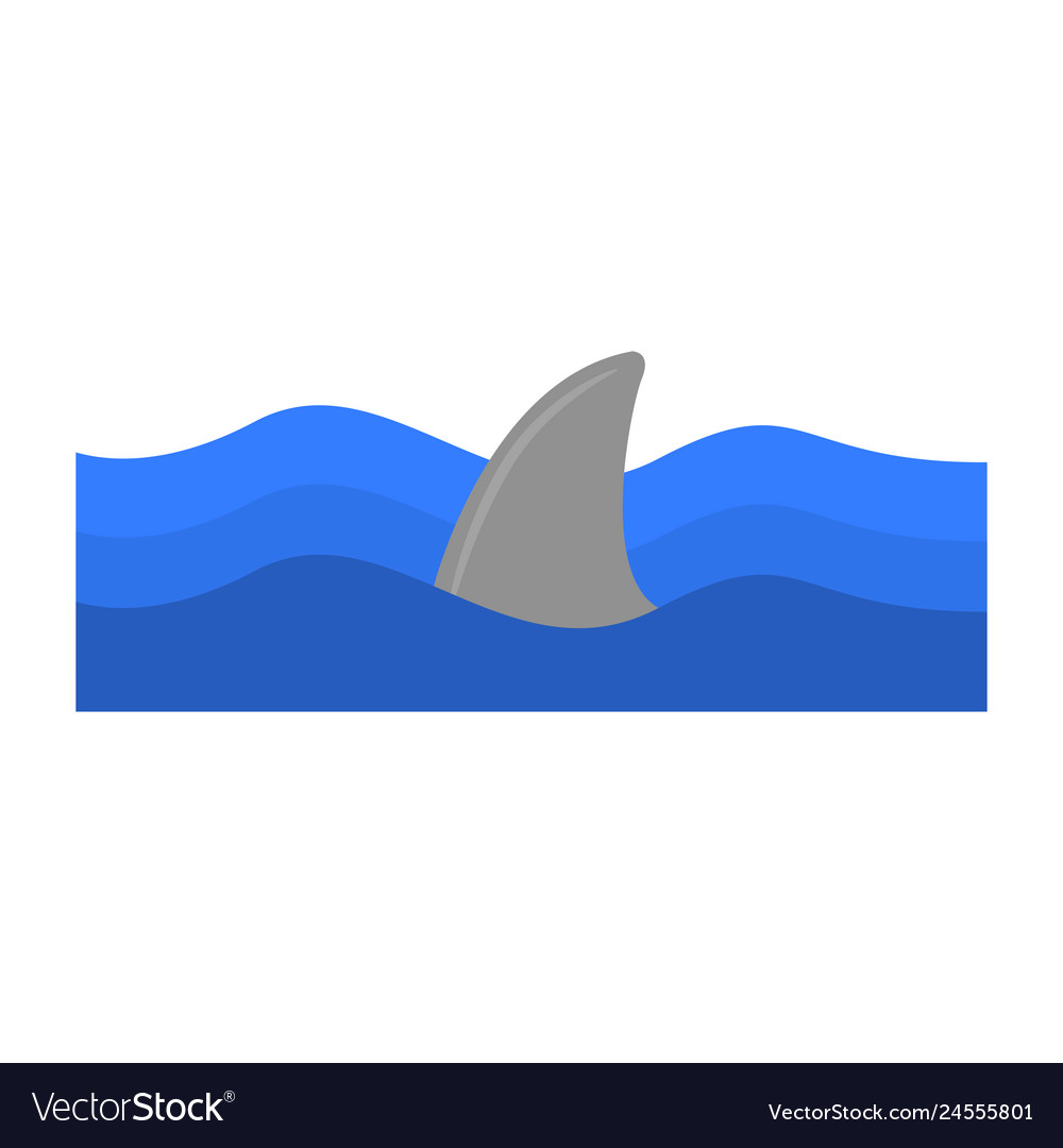 Isolated sharp fin Royalty Free Vector Image - VectorStock