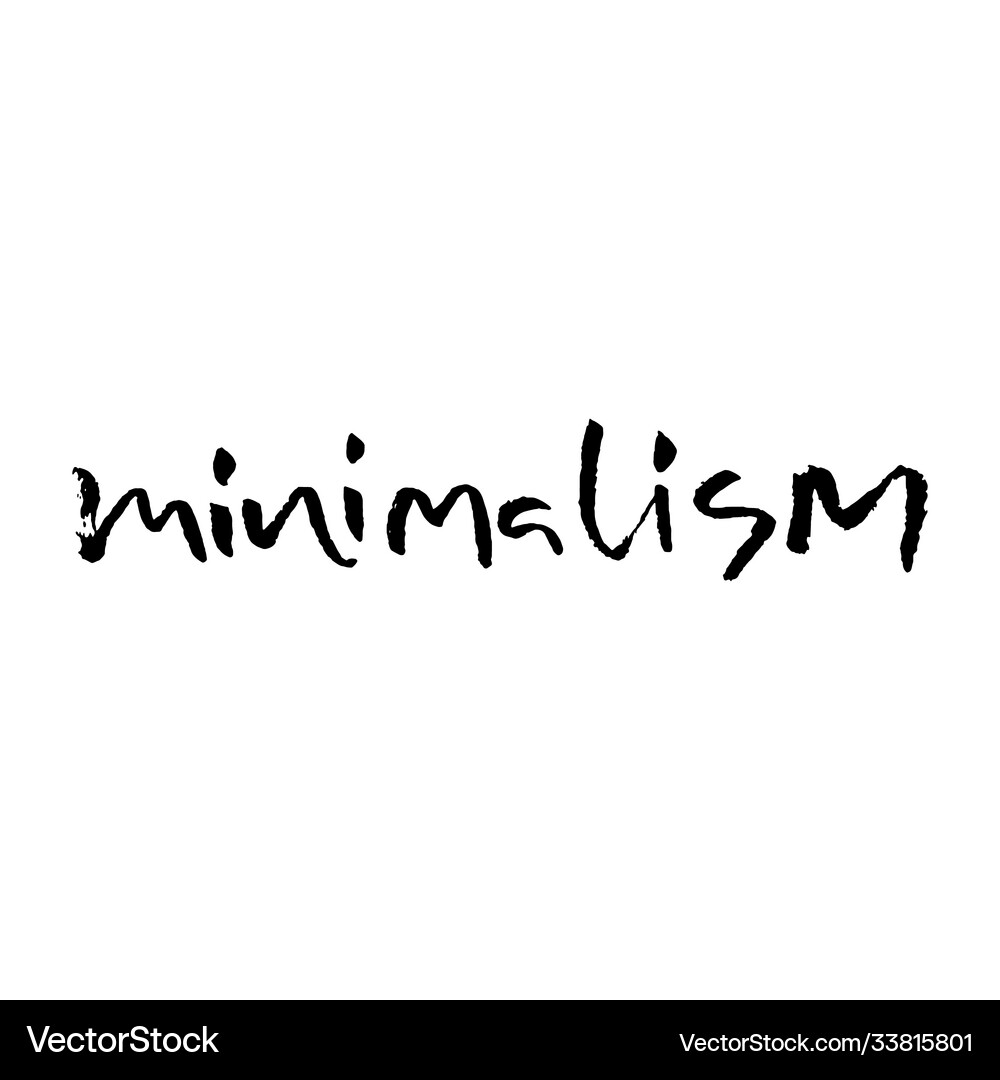 Minimalism hand drawn modern brush lettering Vector Image