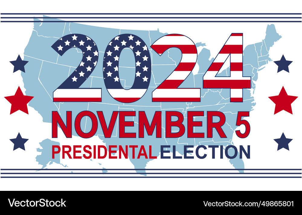 Presidential elections event banner background Vector Image