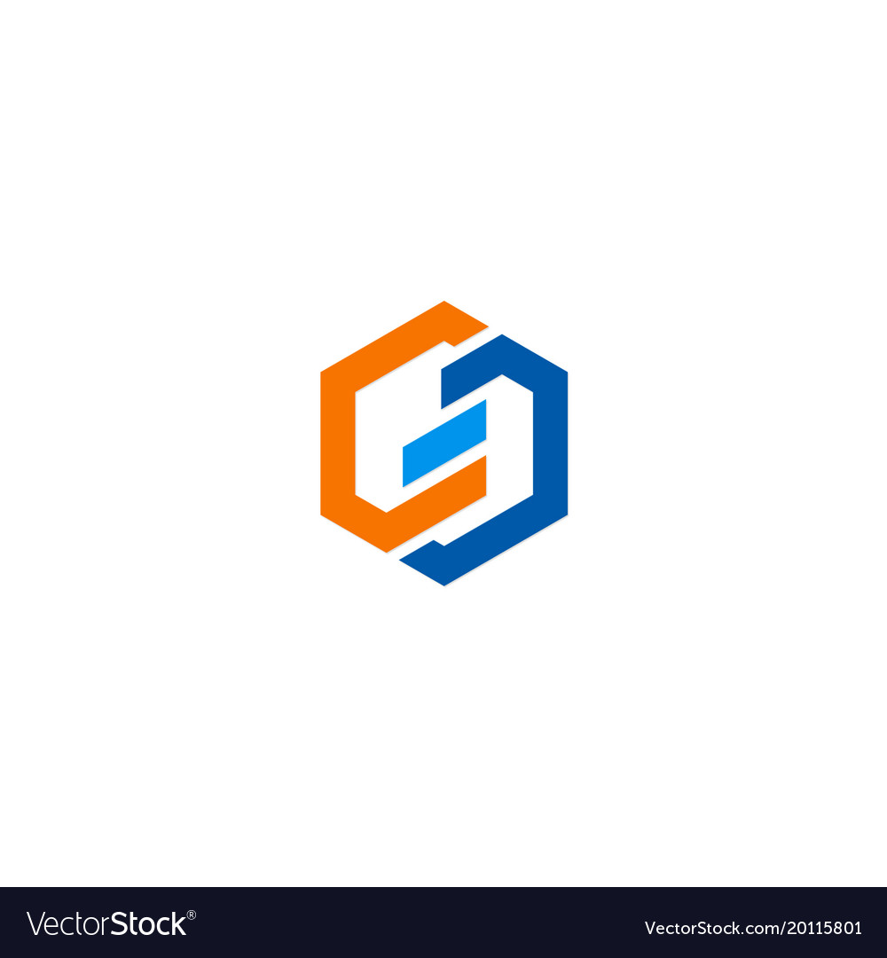 Shape polygon business company logo Royalty Free Vector