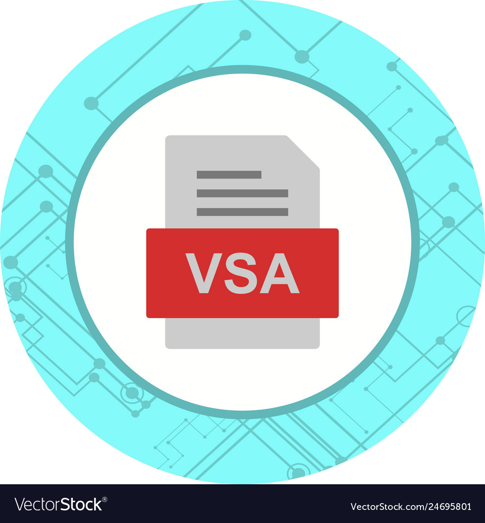 Vsa file document icon Royalty Free Vector Image