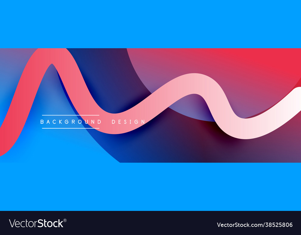 Abstract gradient background with wave line Vector Image