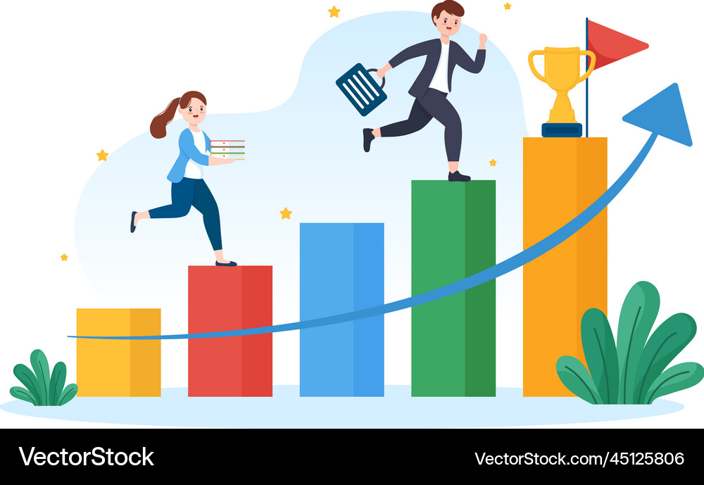Career education with growth concept learning Vector Image