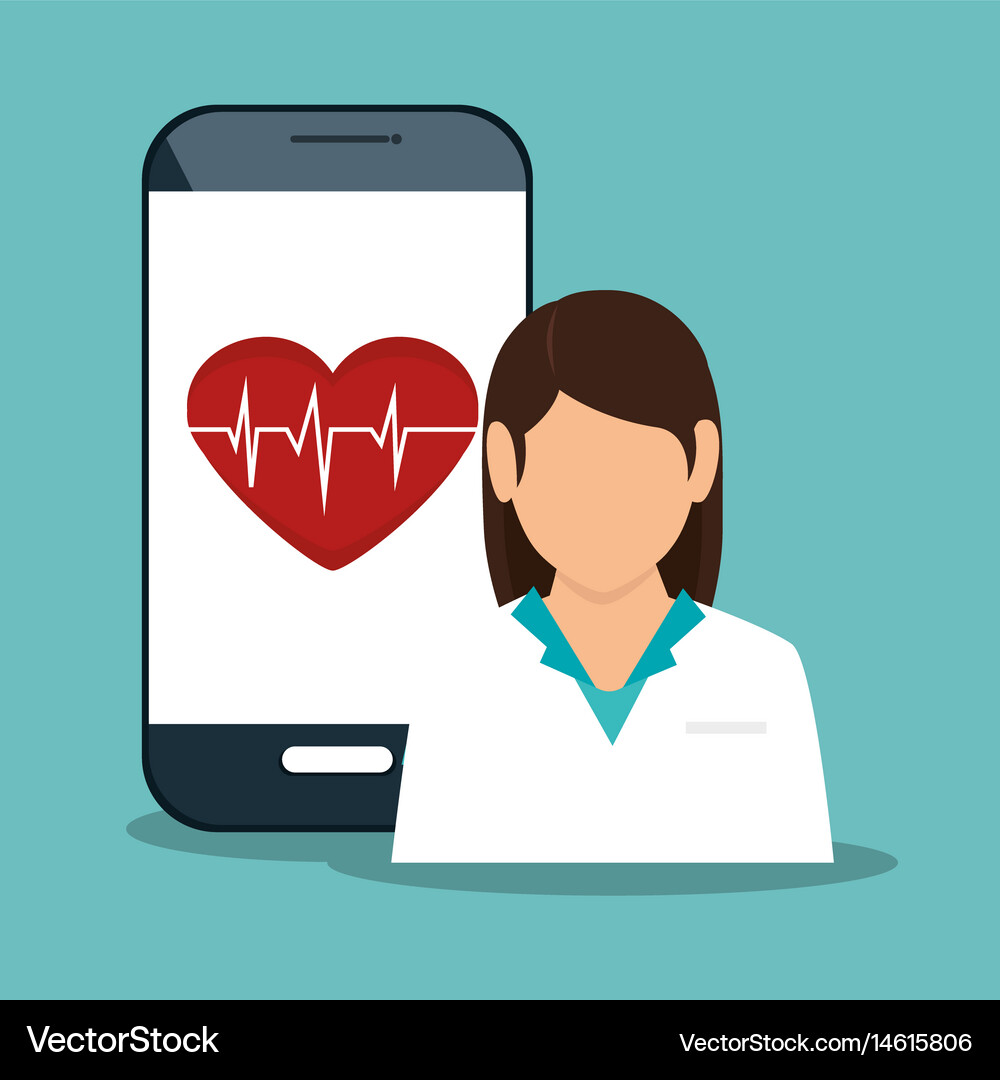 Digital healthcare technology icon Royalty Free Vector Image