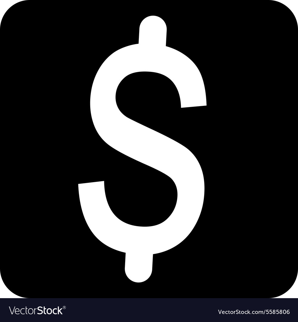 Dollar button Royalty Free Vector Image - VectorStock