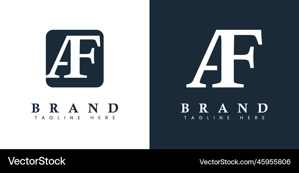 Modern and simple letter af logo suitable for any Vector Image