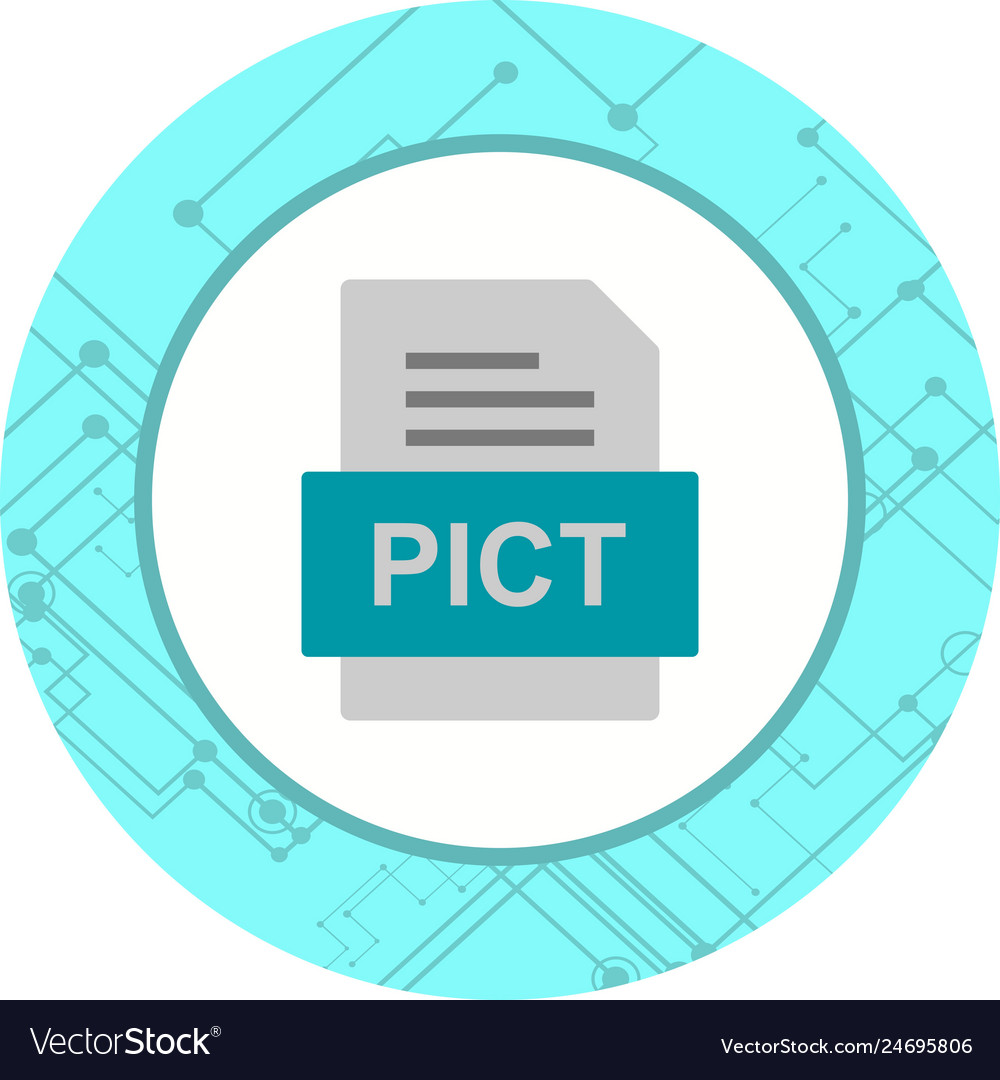 Pict file document icon Royalty Free Vector Image