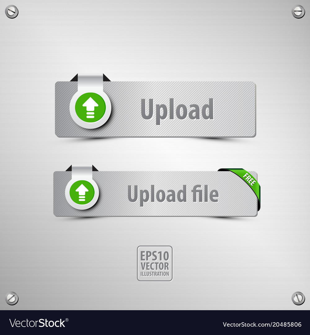 Upload buttons Royalty Free Vector Image - VectorStock