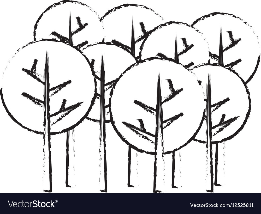 Abstract tree icon image Royalty Free Vector Image