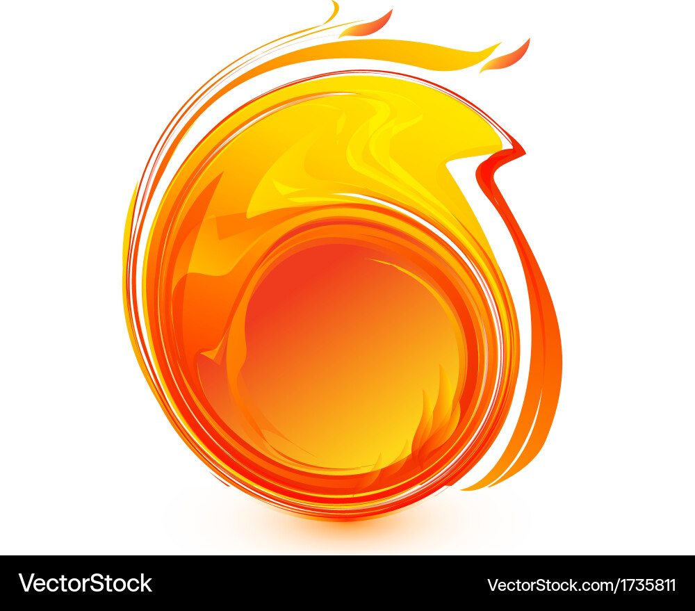 Ball of fire logo Royalty Free Vector Image - VectorStock