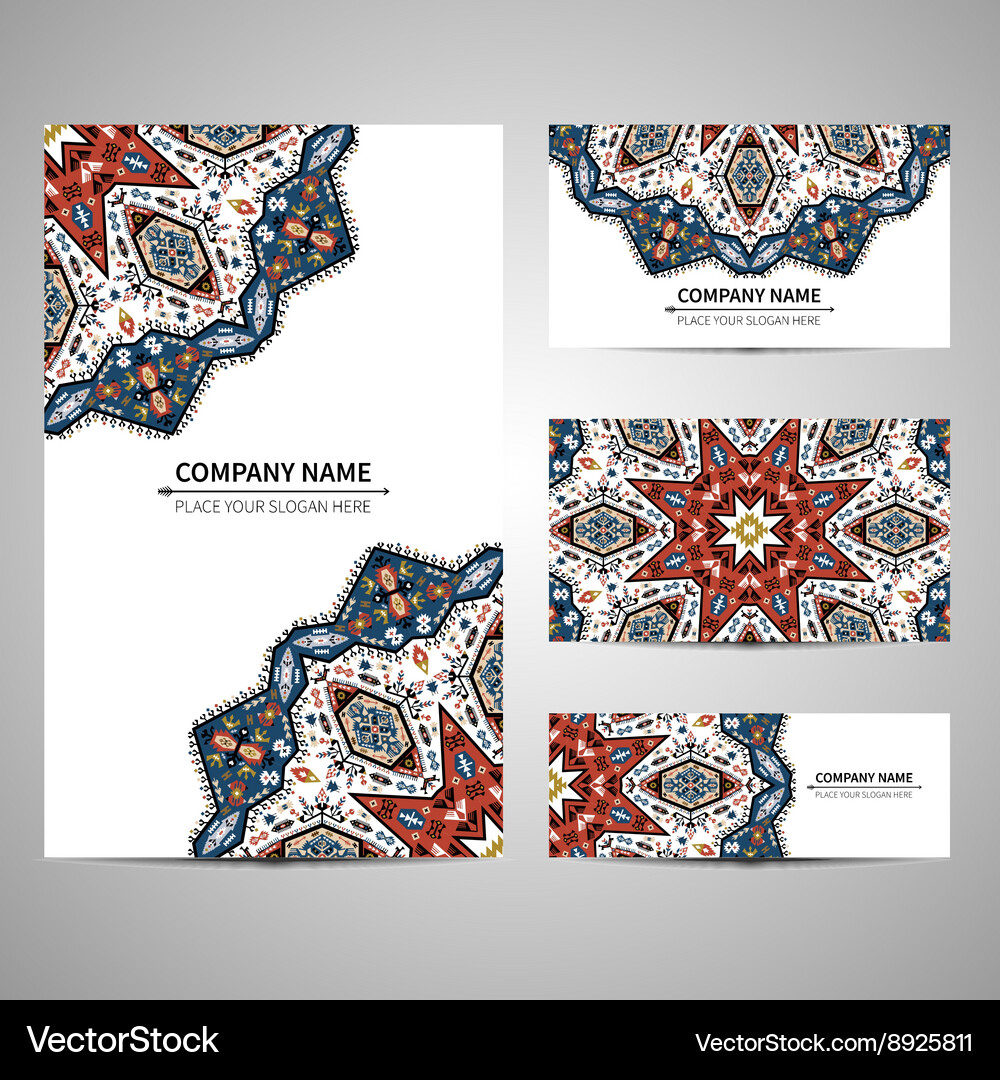 Business colorful card template Royalty Free Vector Image
