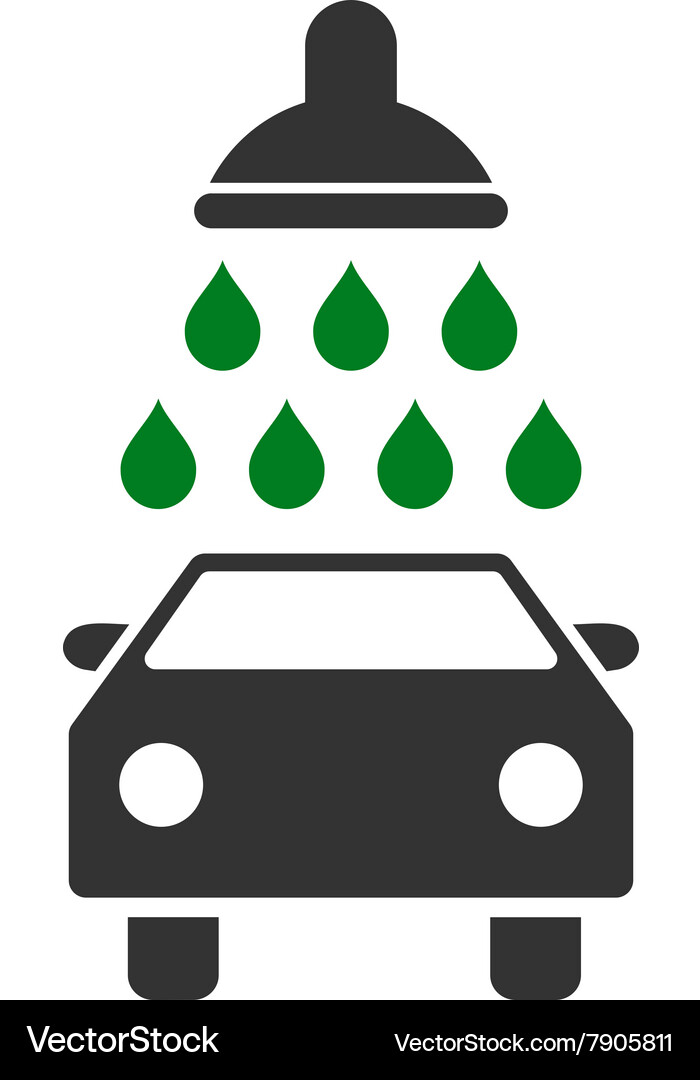Car shower flat symbol Royalty Free Vector Image