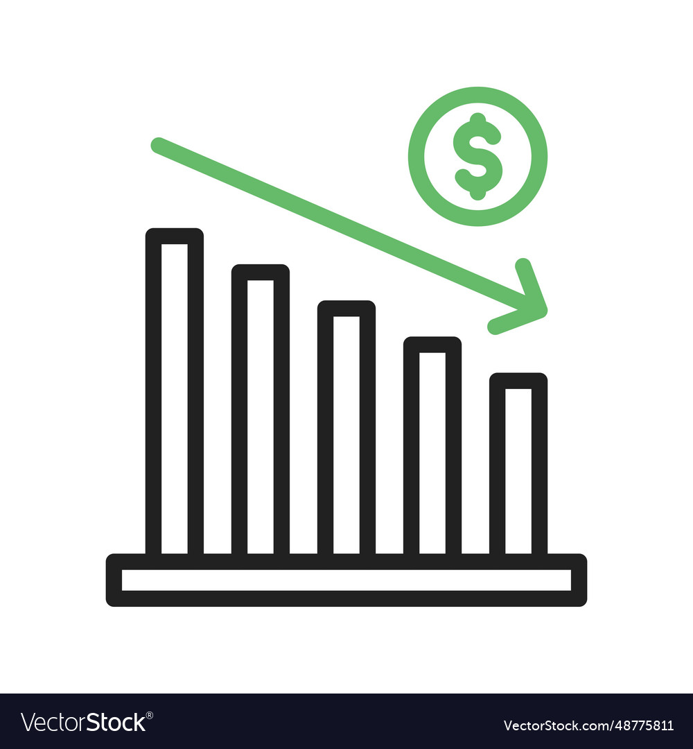 Decrease icon image Royalty Free Vector Image - VectorStock