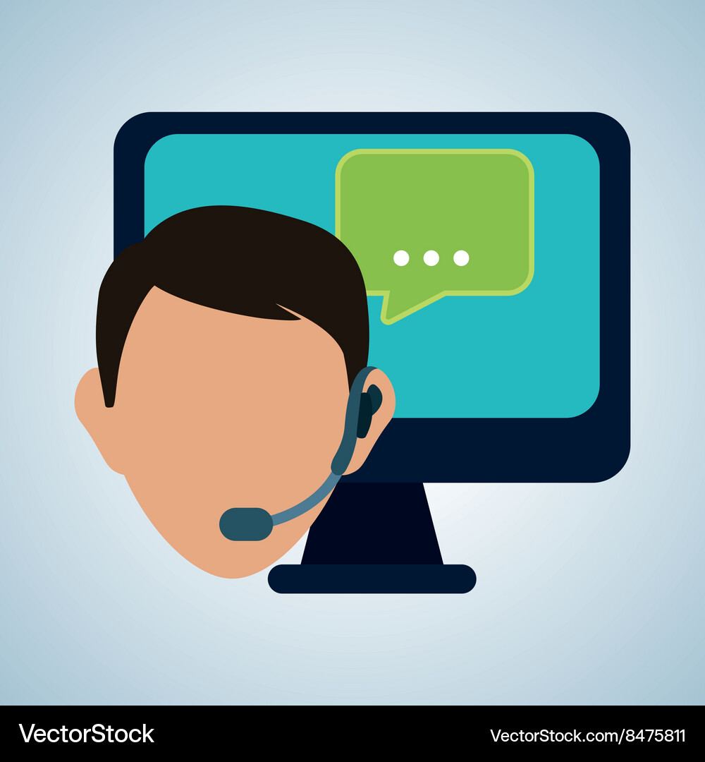 Design of call center editable Royalty Free Vector Image