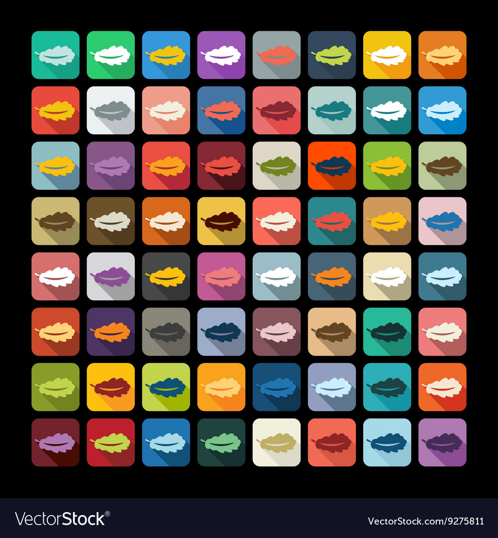 Flat design leaf Royalty Free Vector Image - VectorStock