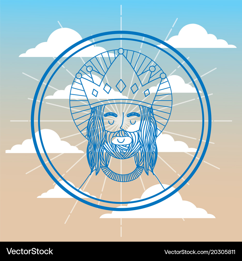 Jesus catholicism religion card Royalty Free Vector Image