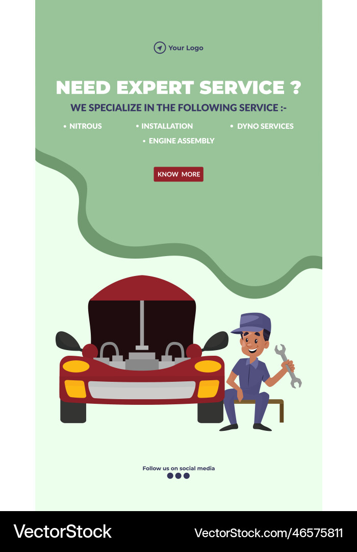 Need expert service portrait template design Vector Image