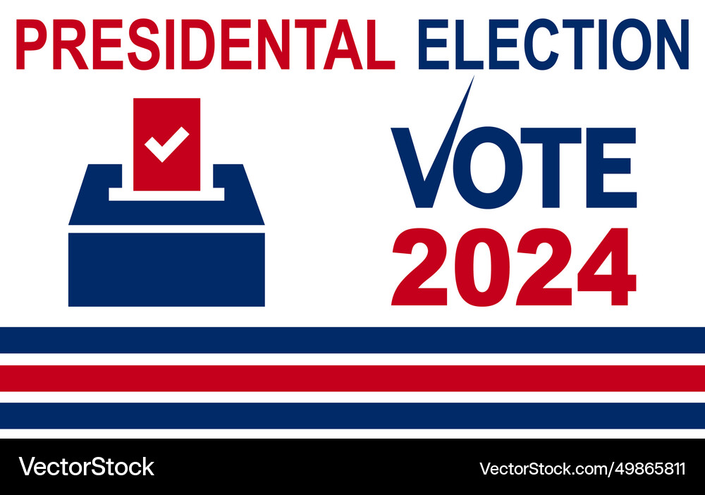 Presidential elections event banner background Vector Image