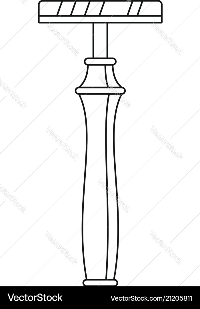 Retro razor icon outline style Royalty Free Vector Image