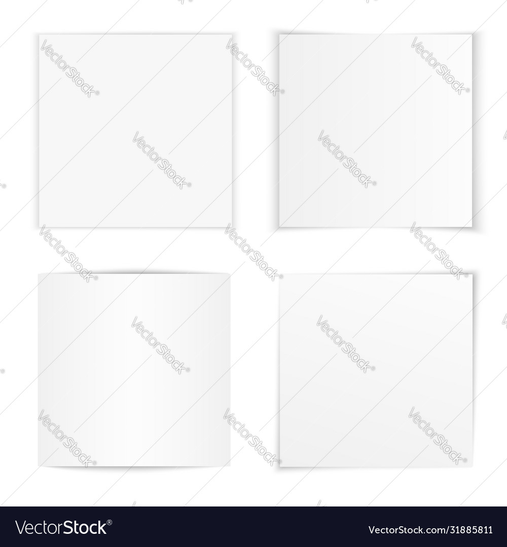 Set Curved Square Photo Frames Royalty Free Vector Image