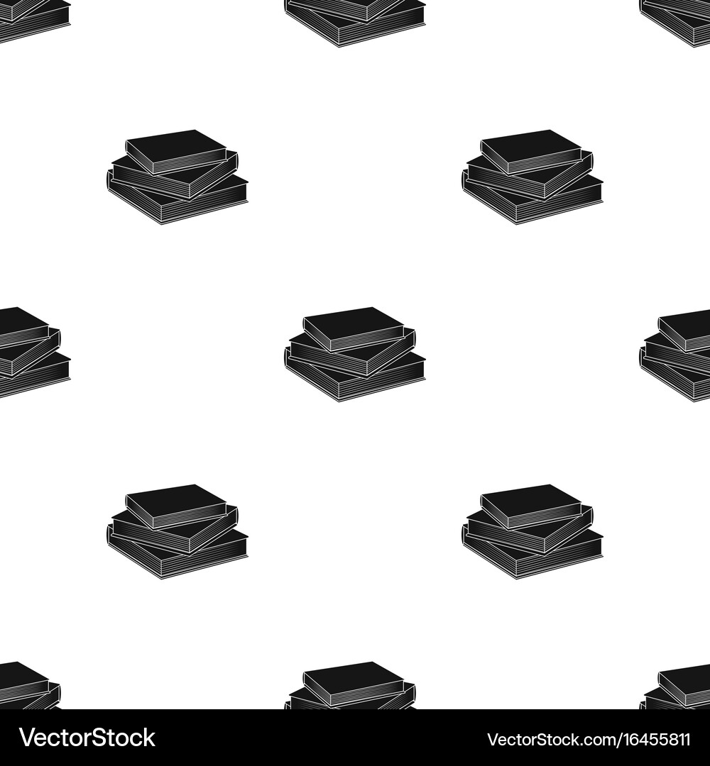 Stack of books icon in black style isolated Vector Image