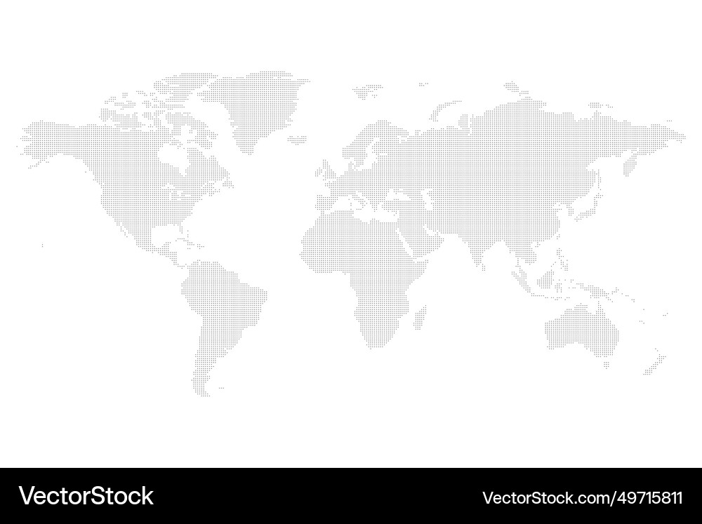 World map mosaic of squares Royalty Free Vector Image
