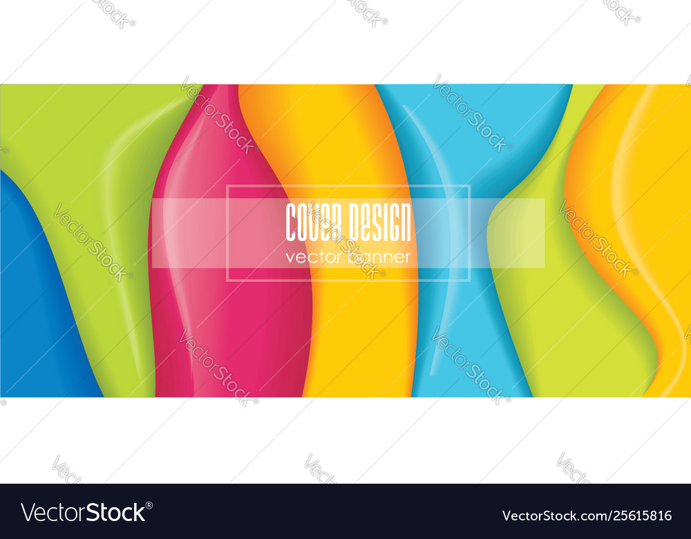 Color layers in abstract shape background Vector Image