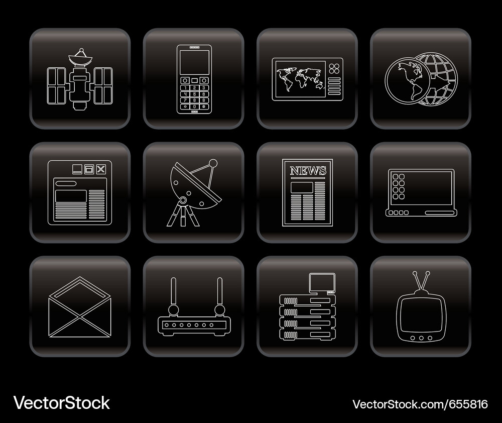 Communication and business icons Royalty Free Vector Image