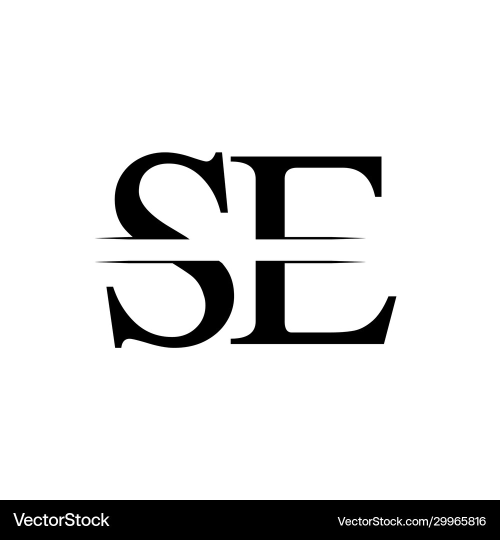 Initial letter se logo design template se letter Vector Image
