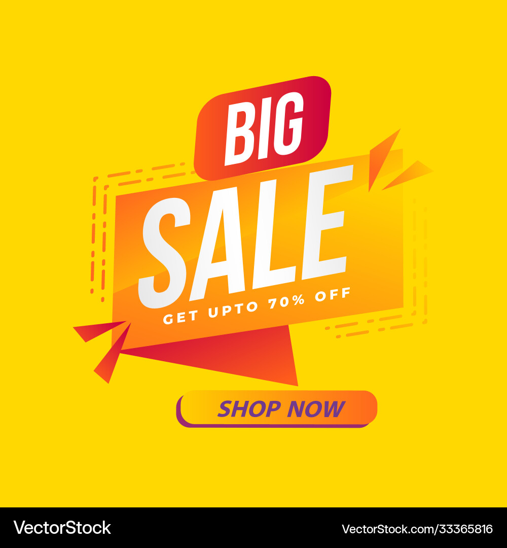 Sale offer banner design - template Royalty Free Vector