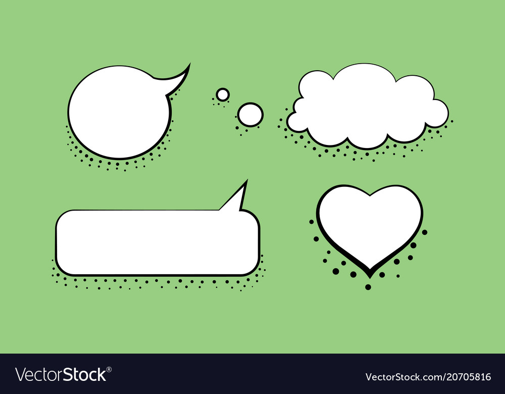 Set speech bubble design template Royalty Free Vector Image