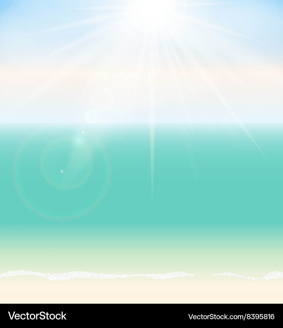 Summer time seaside background Royalty Free Vector Image