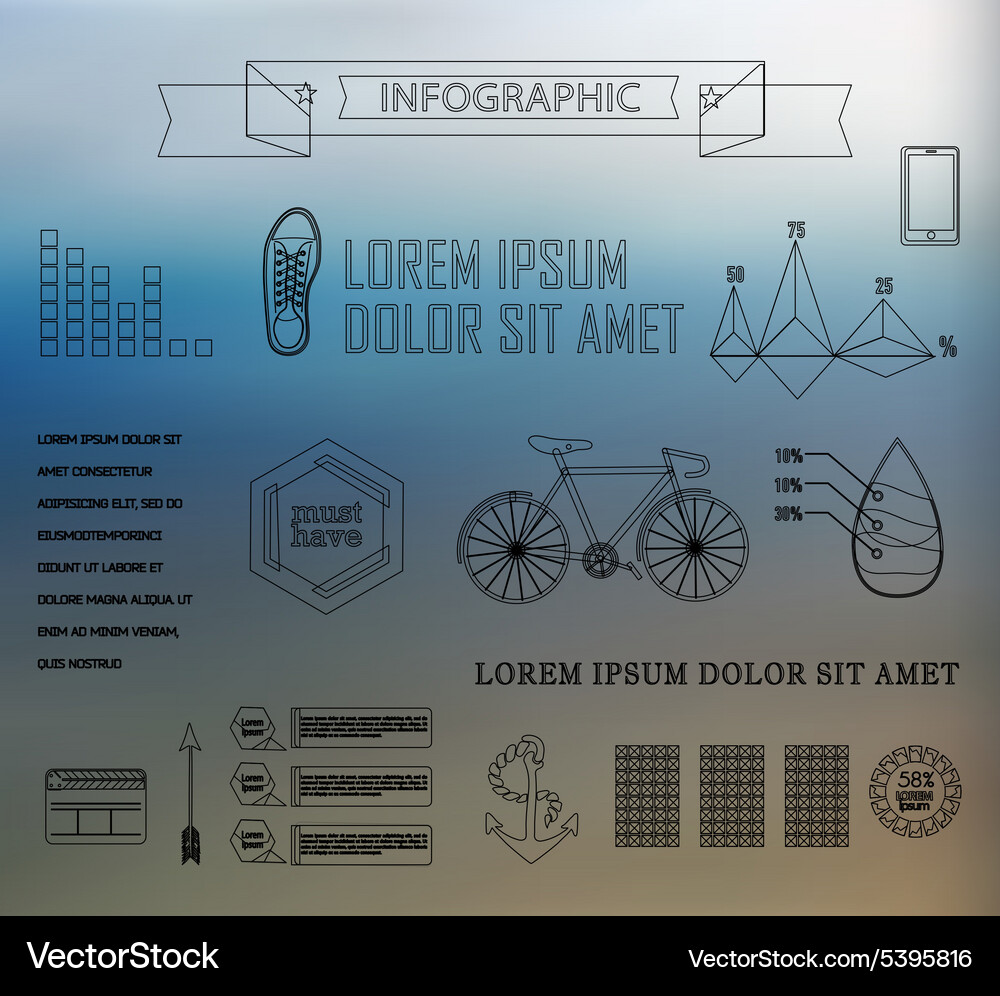 Transparent business infographics shadows options Vector Image