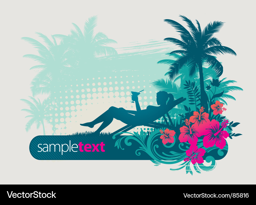 Tropical holiday Royalty Free Vector Image - VectorStock