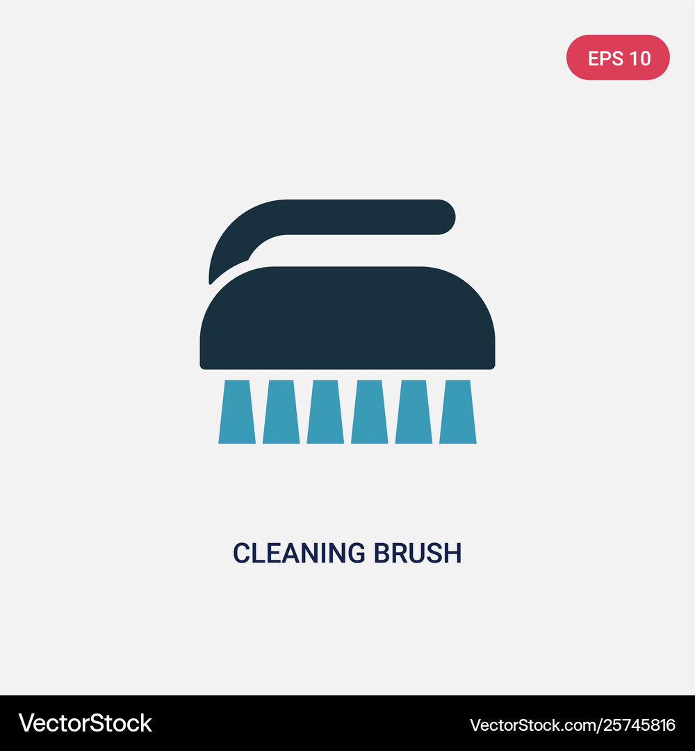 Two color cleaning brush icon from miscellaneous Vector Image