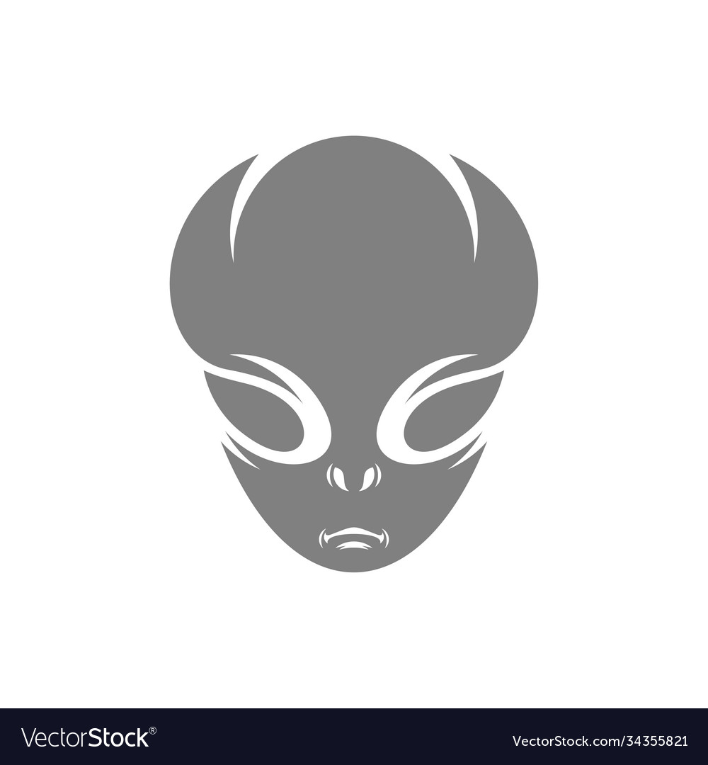 Alien logo design template Royalty Free Vector Image